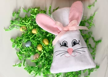 Hop to It: In the Hoop Bunny Treat Sack in Cuddle® Minky Fabric
