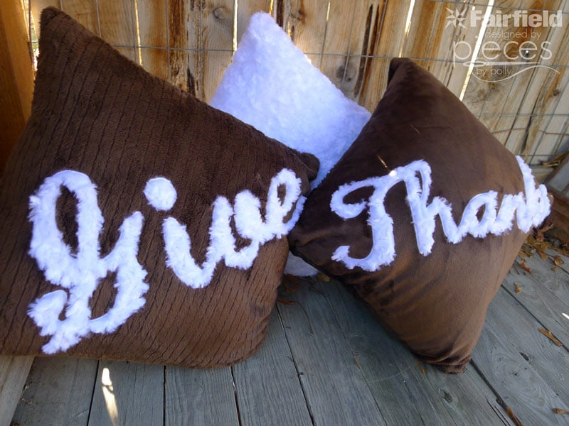 Giving Thanks - Cuddle® Minky Applique Pillows