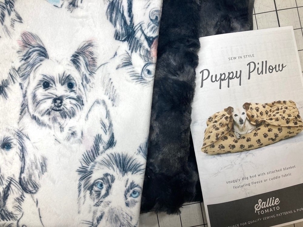 How to Make a Pet Bed With Cuddle® Minky Fabric (Puppy Pillow Sewing ...